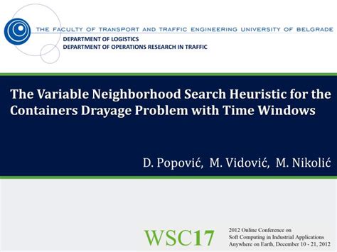 Ppt The Variable Neighborhood Search Heuristic For The Containers Drayage Problem With Time