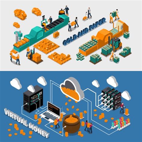 Printing Polygraphy Industry Isometric Landing Vector Image