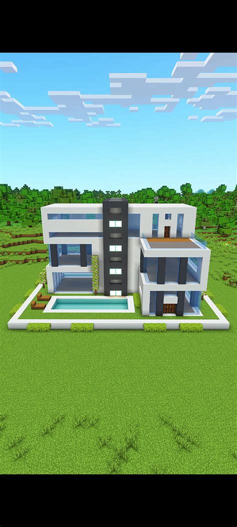 Casa Moderna De Tres Pisos En Minecraft Minecraft Minecraftbuilding