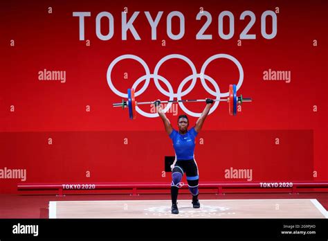 Tokyo Japan 27th July 2021 Dora Meiriama Tchakounte Fra Weightlifting Womens 59kg