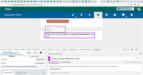 Bug Accessibility Issues Observed In Settings Page Of Exploration Editor · Issue 18031