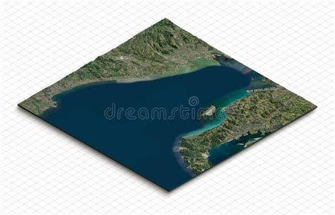 3d Model Of Chubu Japan Isometric Map Virtual Terrain 3d For