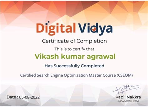 Vikash Agrawal On Linkedin Searchengineoptimization Digitalvidya