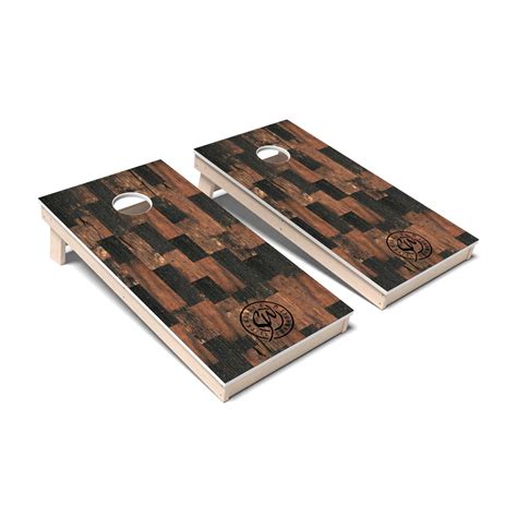 Rustic Wood Cornhole Boards All Weather