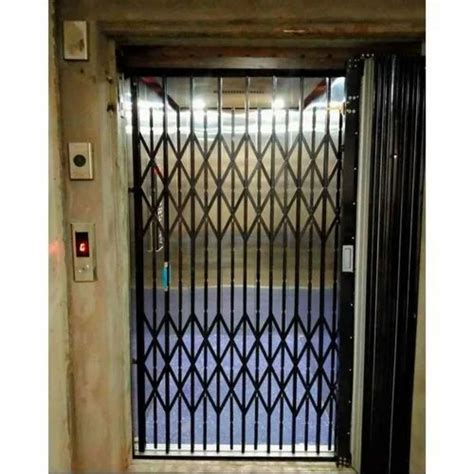 Side Opening Black Mild Steel Elevator Collapsible Door At ₹ 1000sq Ft
