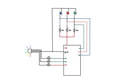 Week 9 Rgb Color Mixer And Potentiometer Intensity Scale
