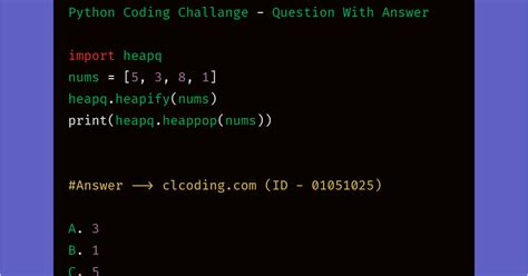 Python Coding Challange Question With Answer 01051025 ~ Computer
