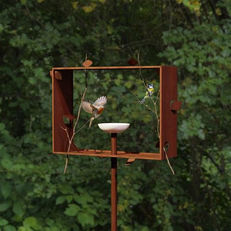 Frederik Roije The Framed Pole Mounted Bird Feeder Gessato Design