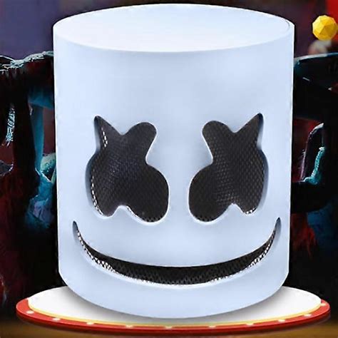 Marshmallow Dj Mask Helmet Music Festival Halloween Party Costumes Cosplay Full Head Mask