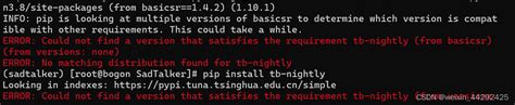 安装不了basicsr 的解决方法 basicsr depends on tb nightly CSDN博客