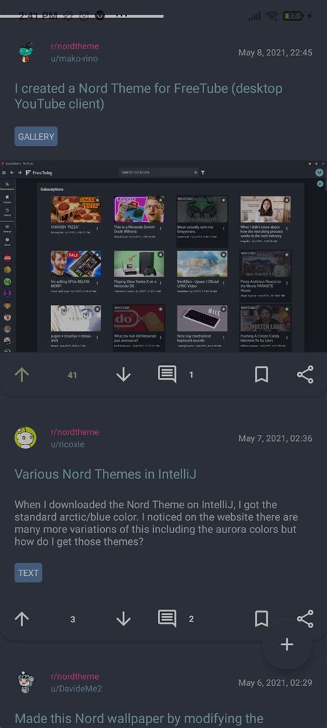 I Made A Nord Theme For Infinityreddit Client Its On The Play Store