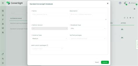 Custom Notebook — Conversight Documentation