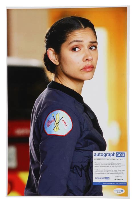 Miranda Rae Mayo Signed Chicago Fire 11x17 Photo Acoa Pristine