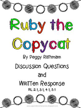 Ruby The Copycat By Upper Elementary Rocks Teachers Pay Teachers