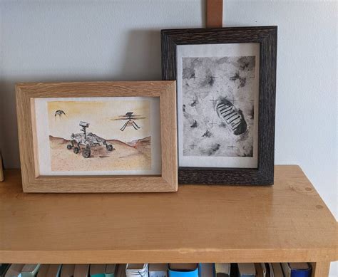 I Made Some White Oak Frames For My Recent Space Themed Watercolor
