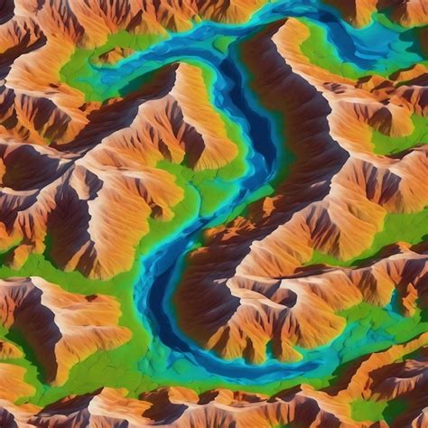 premium ai image 3d topographic map background concept topo map