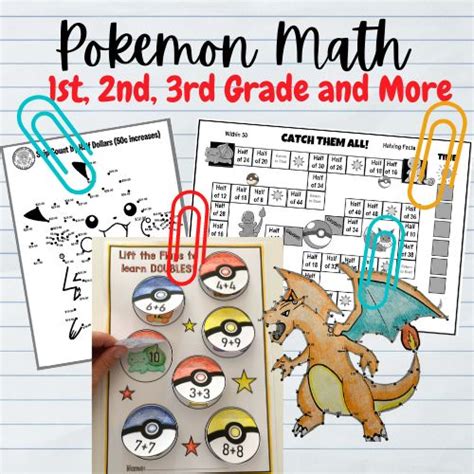 Pokemon Math Ideas Pokemon Math Worksheets Pocket Monster Math