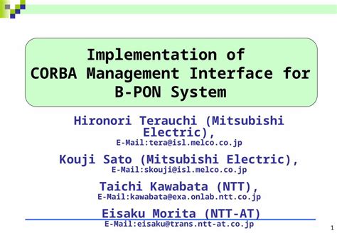 Ppt Implementation Of Corba Management Interface For B Pon System Dokumentips