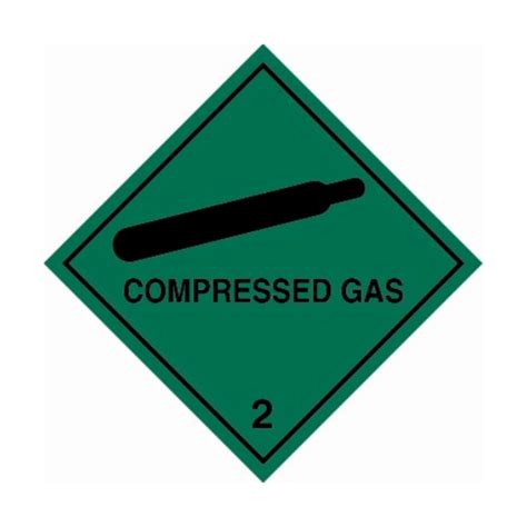 Un Hazard Warning Diamond Class 2 Compressed Gas