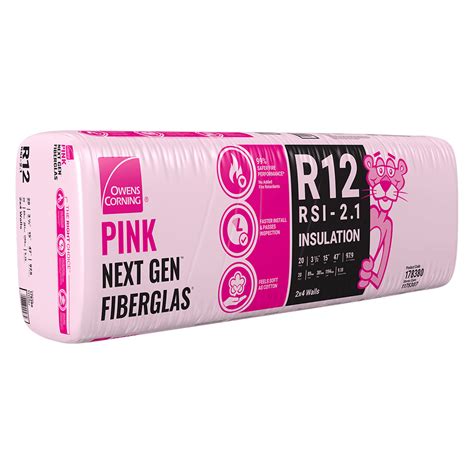 Owens Corning R 12 2x4 Wood Stud 15 Inch Ecotouch Pink Fiberglas