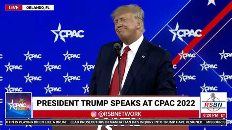 President Donald J Trump Full Speech At Cpac 2022 In Orlando