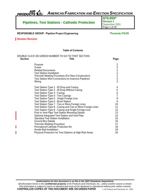 Air Products Cathodic Protection Test Stations Pdf Pipe Fluid