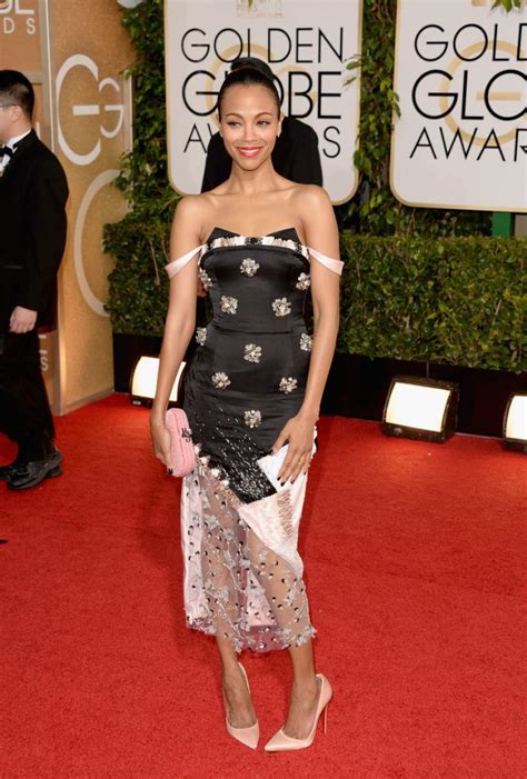 Zoe Saldana At 71st Annual Golden Globe Awards Hawtcelebs