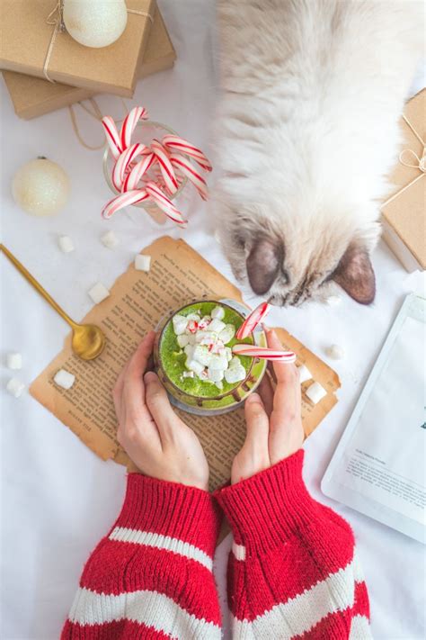 Candy Cane Matcha Latte Niko Neko Matcha