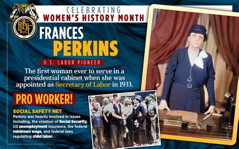 Celebrating Womens History Month Workers Rights Advocate Frances Perkins Was First Woman To