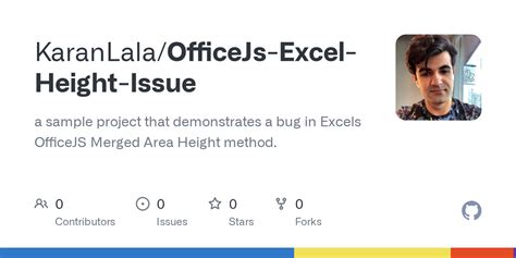 Github Karanlalaofficejs Excel Height Issue A Sample Project That Demonstrates A Bug In