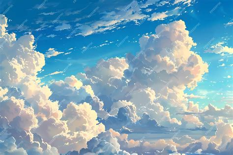 Premium Photo Anime Style Clouds