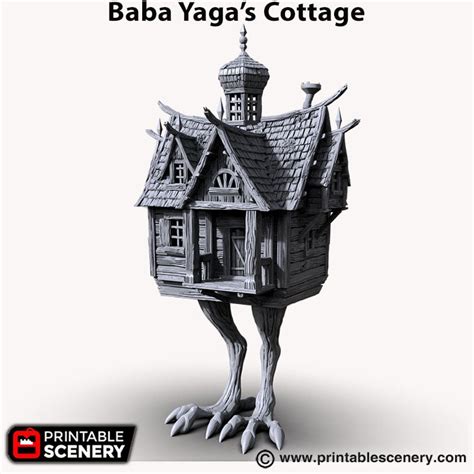 Baba Yagas Cottage Printable Scenery