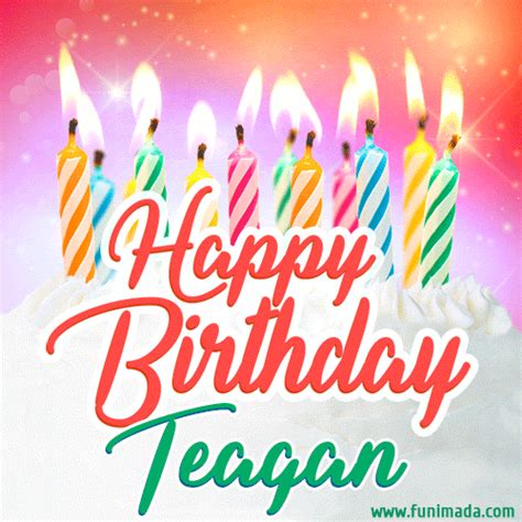 Happy Birthday Teagan  With Cake And Candles Download On
