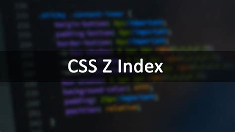 Css Z Index Youtube