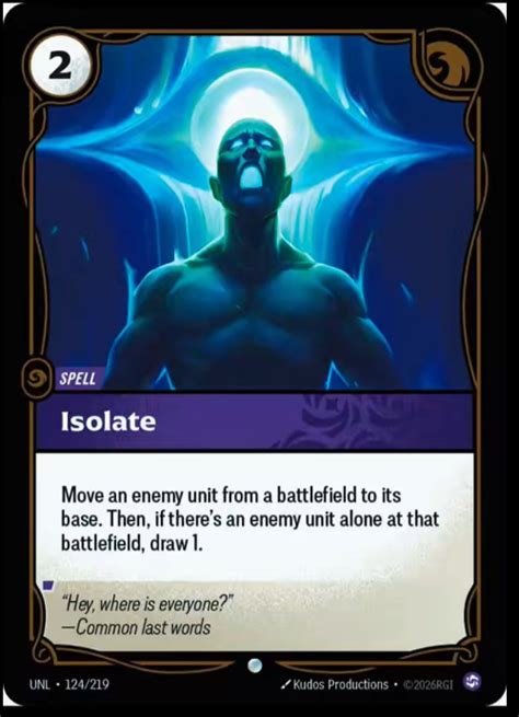 Isolate From Unleashed Riftbound Spoiler