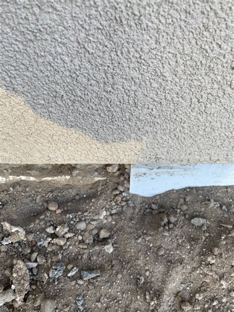 Exterior Wall Gap Between Foundation And Bottom Of Stucco