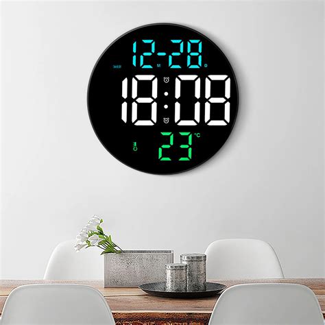 Round Digital Wall Clock