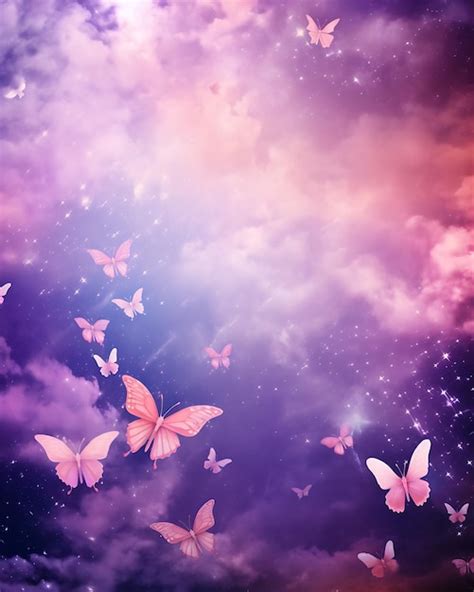 Premium Photo Butterflies Soaring In Pixie Dust Sky