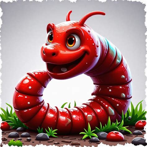 Cute And Funny Cartoon Worm Worms Armagedon Style Ai Art Generator
