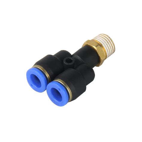 Px Thread Y Type Tee Coupling Plastic Three Way Quick Connector One