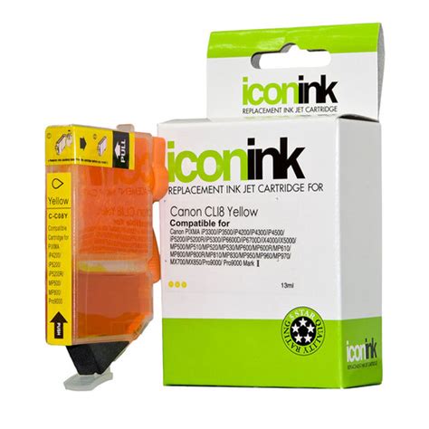 Icon Compatible Canon Cli8 Yellow Ink Cartridge Insinc Products Ltd
