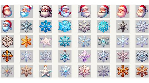 Pack 8 Christmas 700 Sprites By Fortressside