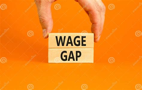 Wage Gap Symbol Concept Words Wage Gap On Wooden Blocks On A Beautiful