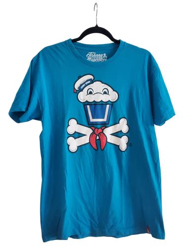 Johnny Cupcakes Short Sleeve Blue Stay Puft Ghostbusters Graphic T
