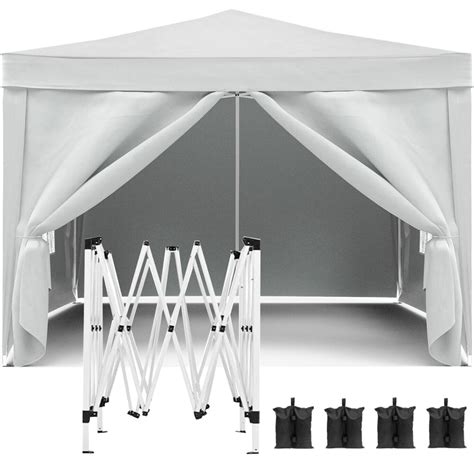 10x10 Ez Pop Up Canopy With 4 Removable Sidewallsupf 50 Gazebo