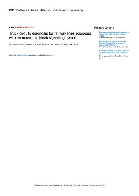 Pdf Truck Circuits Diagnosis For Railway Lines Equipped With An