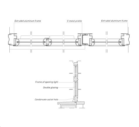 Aluminum Frame Fixed Gl Window Design Dwg Detail