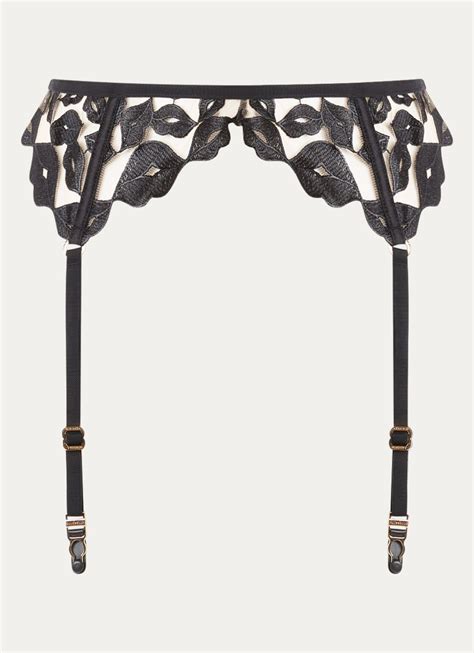 Bluebella Marian Jarretels Van Mesh Met Borduring • Zwart • De Bijenkorf