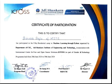 Machinelearning Python Ai Icfoss Adishankaralnstitute Techcamp