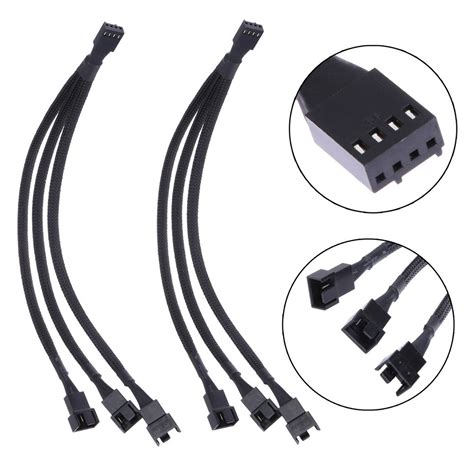 Línea De Velocidad Del Ventilador Cable De Ventilador Pwm De 4 Pines Cable De Extensión Con